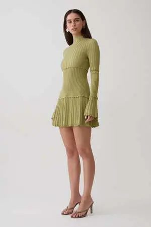 Meshki Adena Pointelle Knit Mini Dress