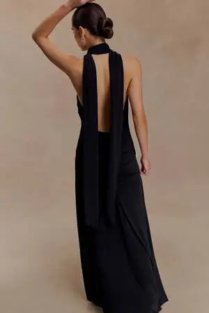 Meshki Juliet Slinky Maxi Dress With Scarf