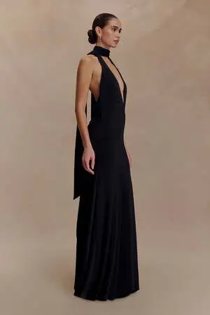 Meshki Juliet Slinky Maxi Dress With Scarf