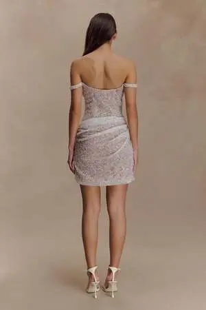Meshki Connie Beaded Bodycon Mini Dress