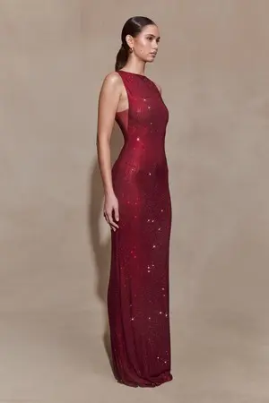 Meshki Magnolia Sleeveless Diamante Maxi Dress