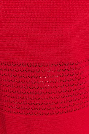 Meshki Madeline Scallop Knit Midi Skirt