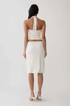 Meshki Elio Peached Jersey Midi Skirt