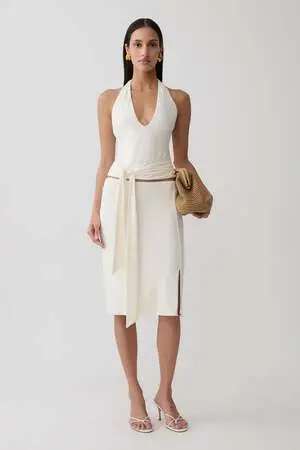 Meshki Elio Peached Jersey Midi Skirt