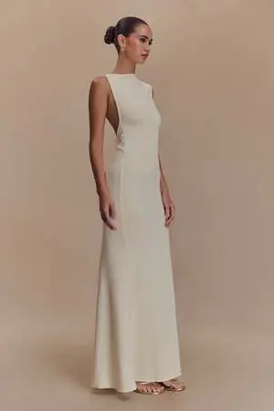 Meshki Katerina Scuba Jersey Cut Out Maxi Dress