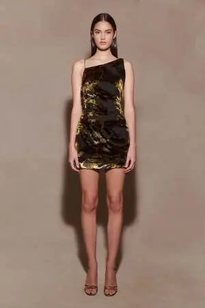 Meshki Ayana Cross Back Mini Dress - Black