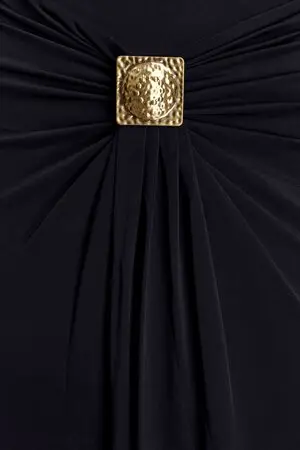 Meshki Quincy Halter Maxi Dress With Hardware