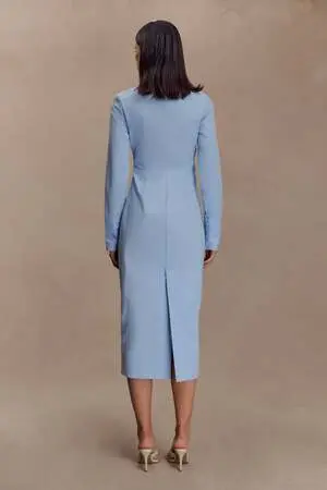 Meshki Mikaila Asymmetric Shirt Dress - Blue
