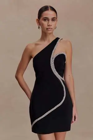 Meshki Eleonora Diamante Trim Mini Dress