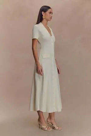 Meshki Pearson Short Sleeve Knit Midi Dress