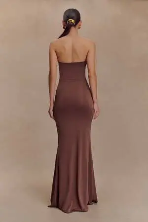 Meshki Madison Strapless Slinky Maxi Dress