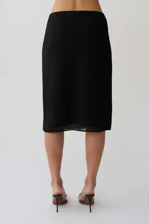 Meshki Amelia Chiffon Midi Skirt