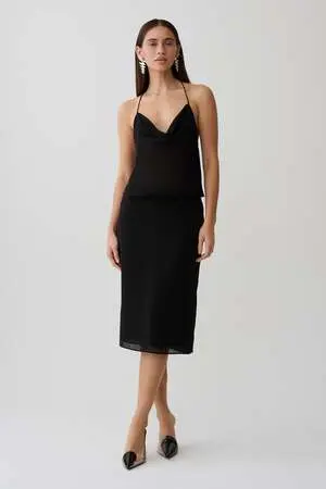 Meshki Amelia Chiffon Midi Skirt