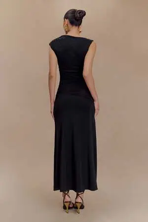 Meshki Navanna Asymmetric Slinky Midi Dress
