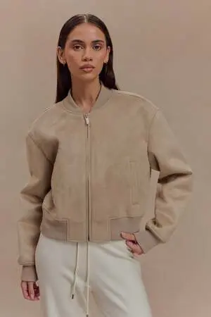 Meshki Rudy Suede Bomber Jacket