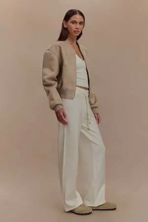 Meshki Rudy Suede Bomber Jacket