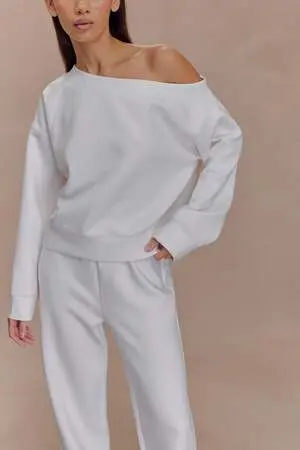 Meshki Aiden Slouchy Crew Jumper - Ivory