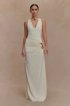 Meshki Kaiden Slinky Beaded Maxi Dress
