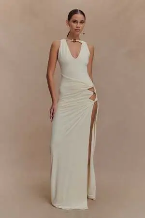 Meshki Kaiden Slinky Beaded Maxi Dress