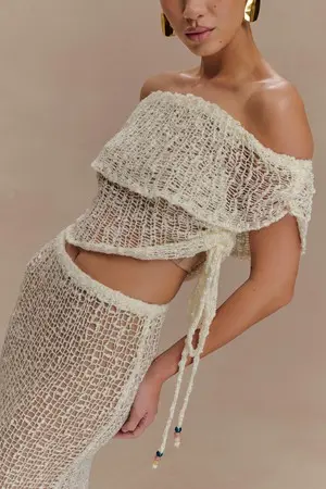 Meshki Cordelia Off Shoulder Knit Top