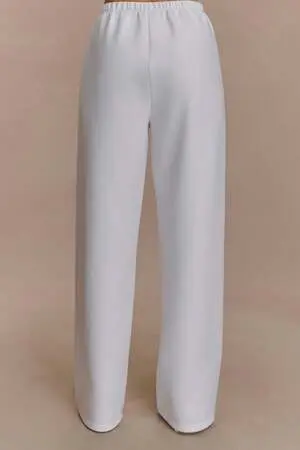 Meshki August Straight Leg Jogger - Ivory