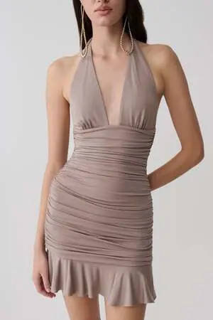 Meshki Peregrine Modal Halter Mini Dress