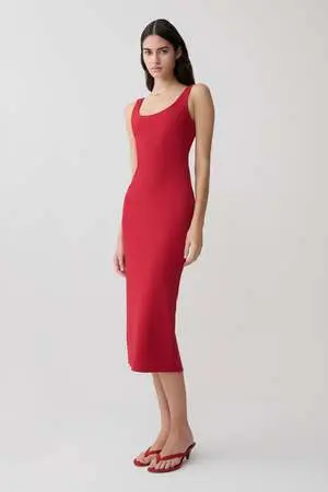 Meshki Allyra Scoop Stretch Crepe Midi Dress