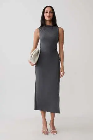 Meshki Euphemia Cupro Midi Wrap Dress