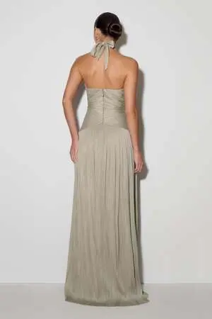 Meshki Juliette Pleated Chiffon Maxi Dress