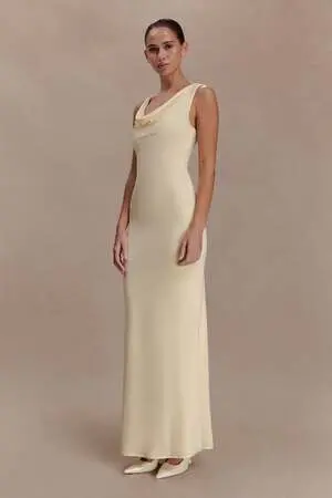Meshki Marta Slinky Cowl Maxi Dress