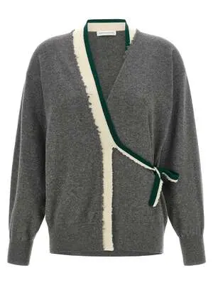 Dries Van Noten Toma' Sweater With Crossed Closure - Gray