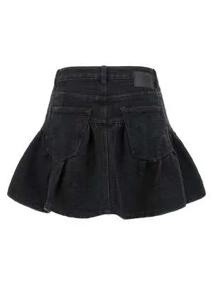 GANNI Lurex Denim Skirt