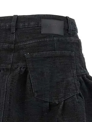 GANNI Lurex Denim Skirt