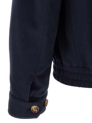 Brunello Cucinelli Wool Bomber Beaver - Blue