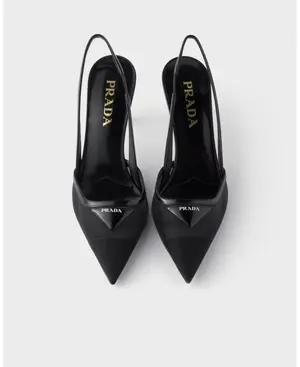 Prada Mesh Fabric Slingback Pumps