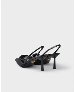 Prada Mesh Fabric Slingback Pumps