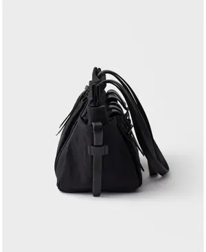 Prada Route Large Canvas And Leather Tote Bag