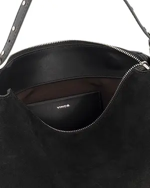 Vince Vivian Medium Suede Hobo Bag