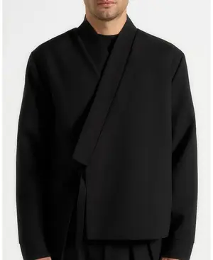 Manière De Voir Robin Textured Kimono Wrap Jacket
