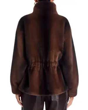 DUCIE Kai Faux Fur Zip Front Jacket