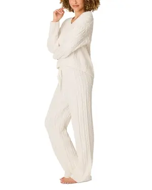 PJ Salvage Cozy Chenille Cable Knit Pajama Set