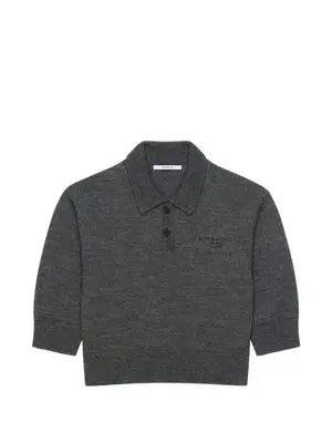 Givenchy Polo Top In Wool - Grey