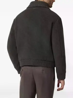 Paul & Shark Ribbed-collar Wool-blend Jacket - Brown