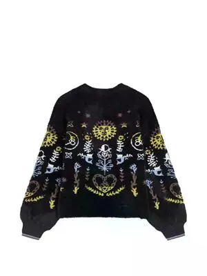 Scotch & Soda Graphic-intarsia Brushed-knit Sweater