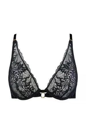 AUBADE The Night Before Lace-embroidered Triangle Bra - Black