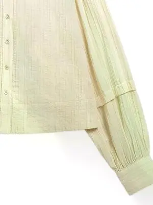FUTURE CLASSICS Dobby-stripe Balloon-sleeve Blouse