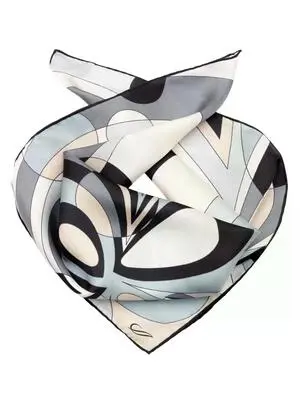 ELIZABETTA Michelle Geometric-print Silk Scarf