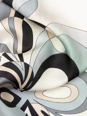 ELIZABETTA Michelle Geometric-print Silk Scarf