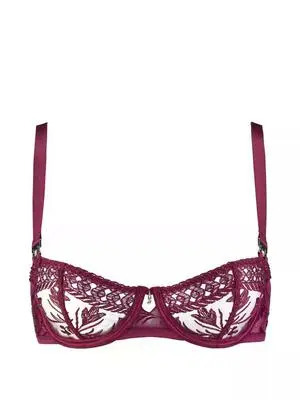 AUBADE Magnetic Spell Floral-embroidered Bra - Red