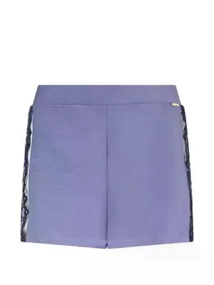AUBADE Sweet Obsession Lace-panel Shorts - Blue